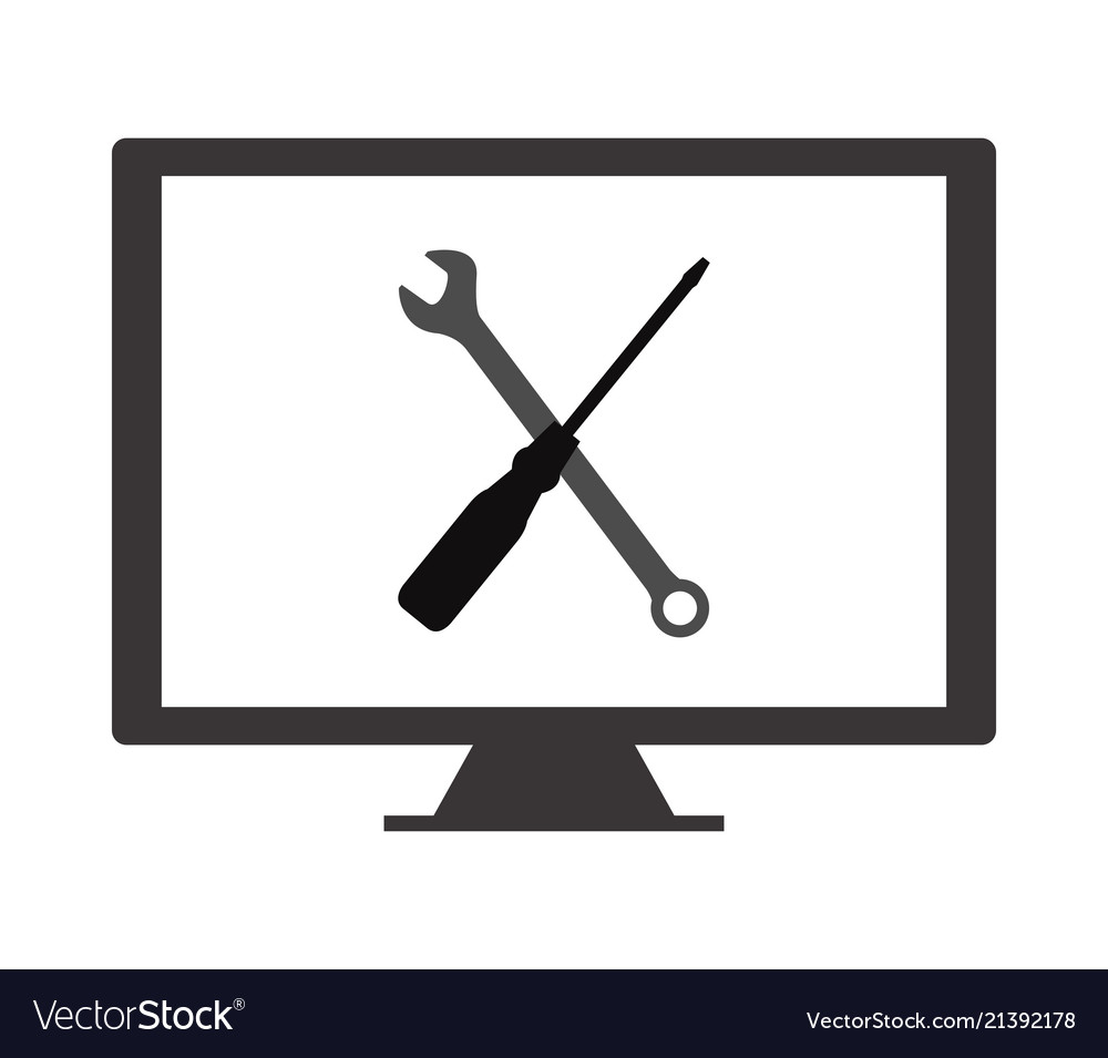 Repair computer Royalty Free Vector Image - VectorStock