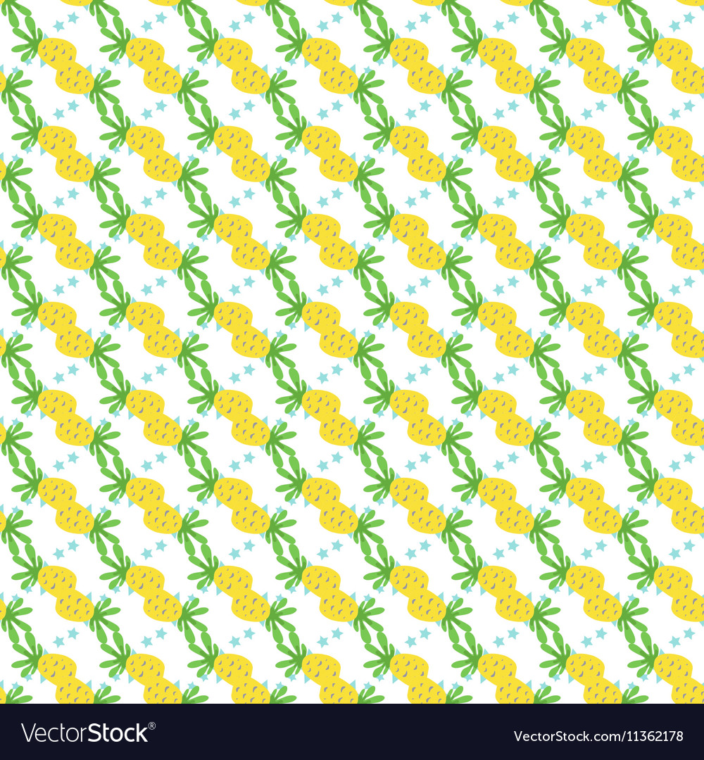 Seamless pineapple pattern Royalty Free Vector Image