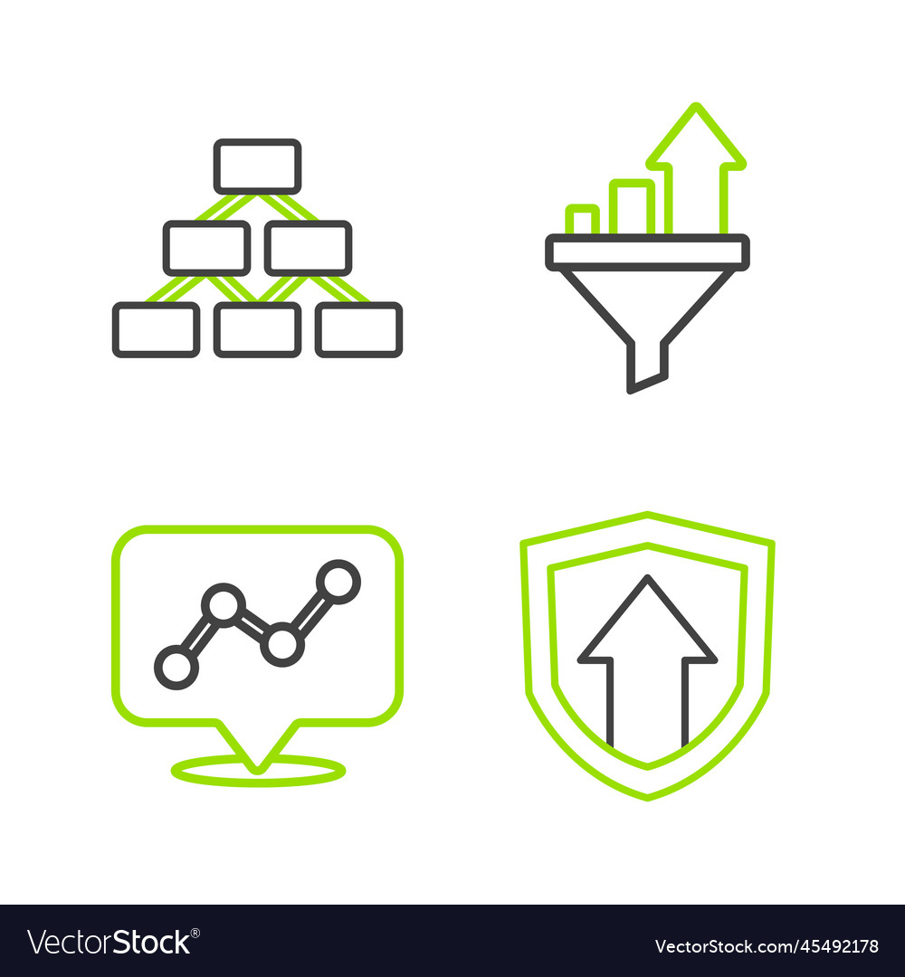 Set line financial growth graph chart infographic Vector Image Set line financial growth graph chart infographic Vector Image