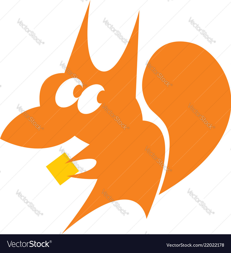 Sly redhead squirrel Royalty Free Vector Image
