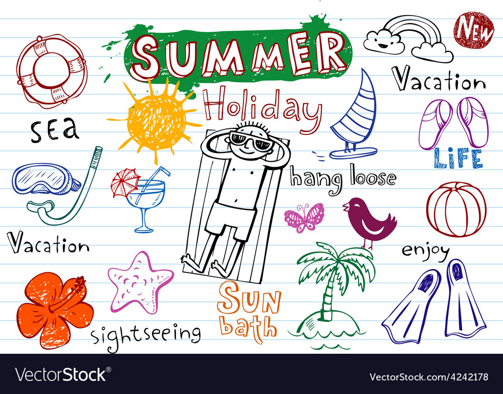 Summer holiday Royalty Free Vector Image - VectorStock