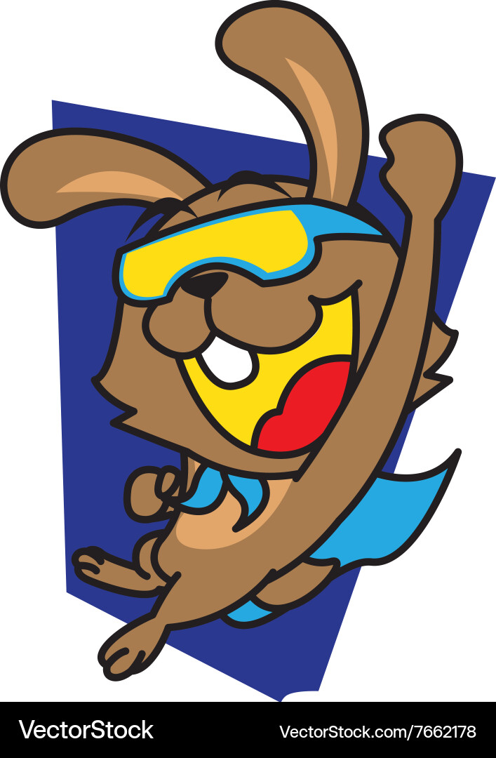 Super rabbit Royalty Free Vector Image - VectorStock