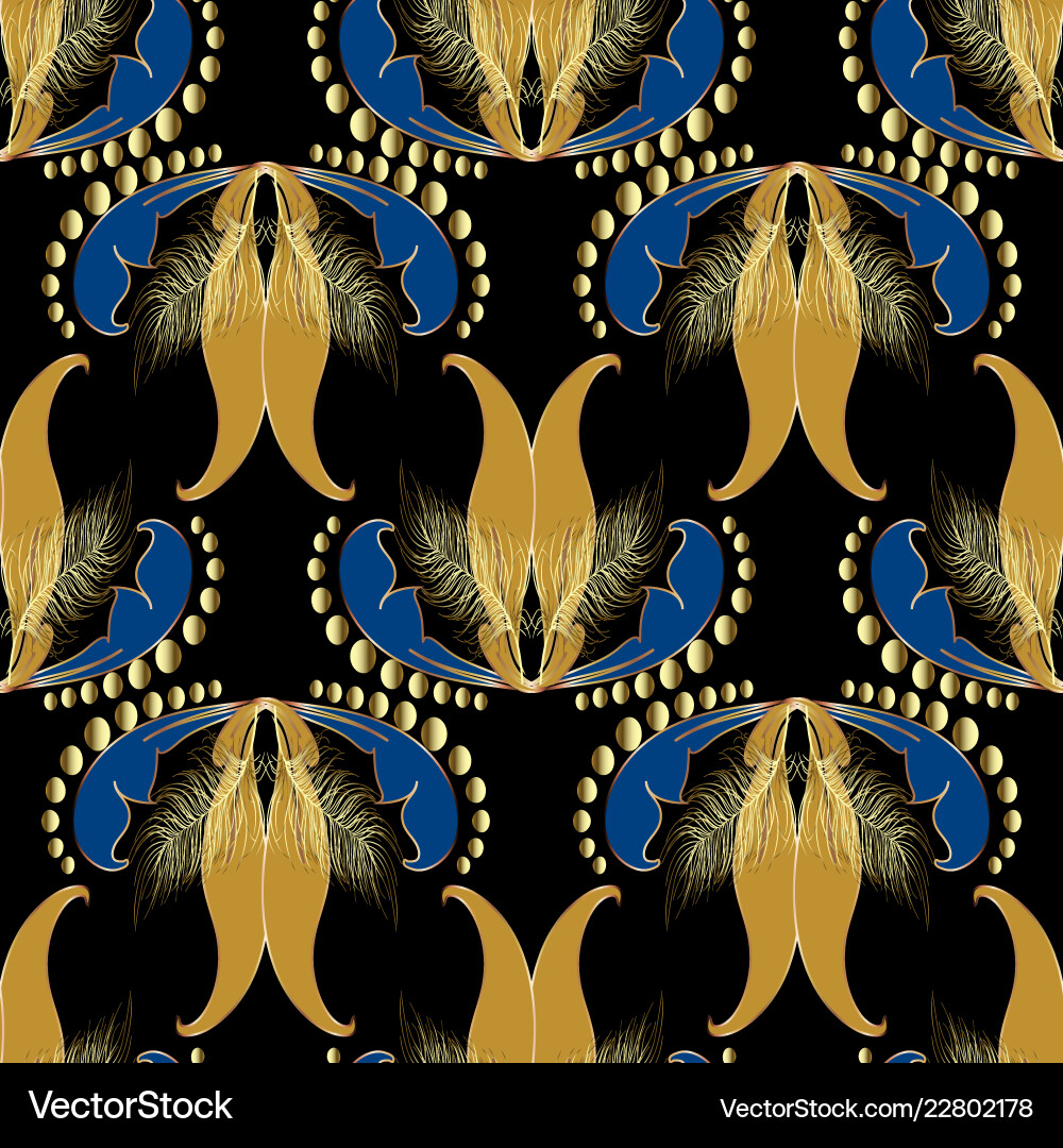 Vintage floral seamless pattern ornamental Vector Image