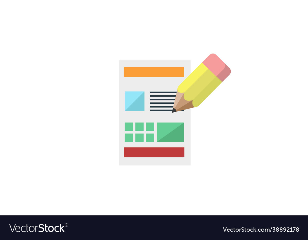 Web template edit icon Royalty Free Vector Image