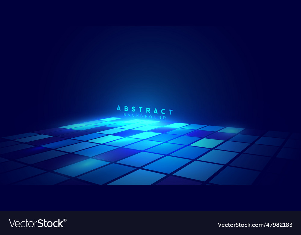Abstract blue technology rectangles background Vector Image