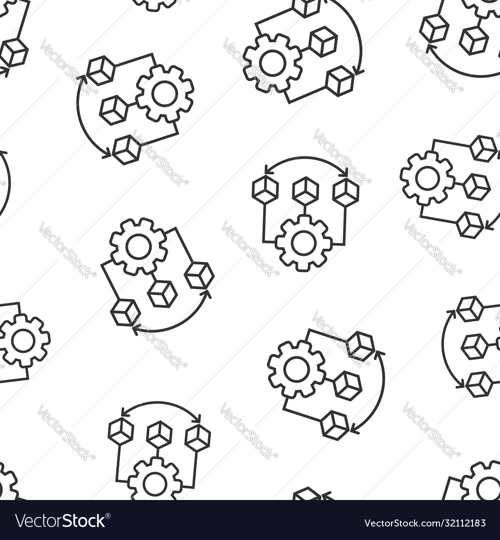 Api technology icon in flat style algorithm Vector Image