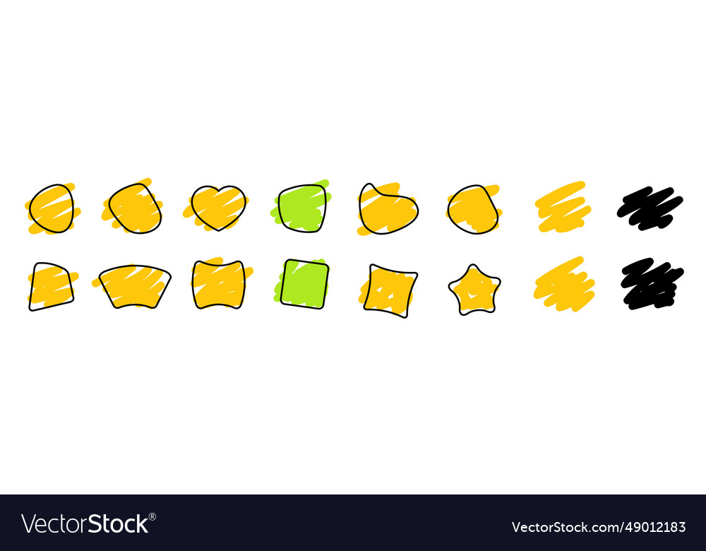 Big set of abstract random shapes badge or spot Vector Image