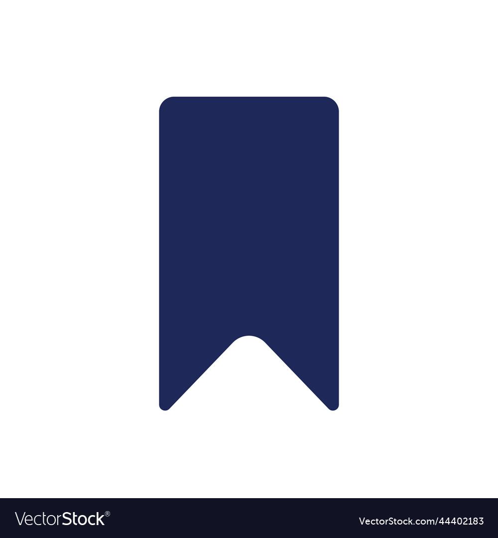 Bookmark black glyph ui icon Royalty Free Vector Image