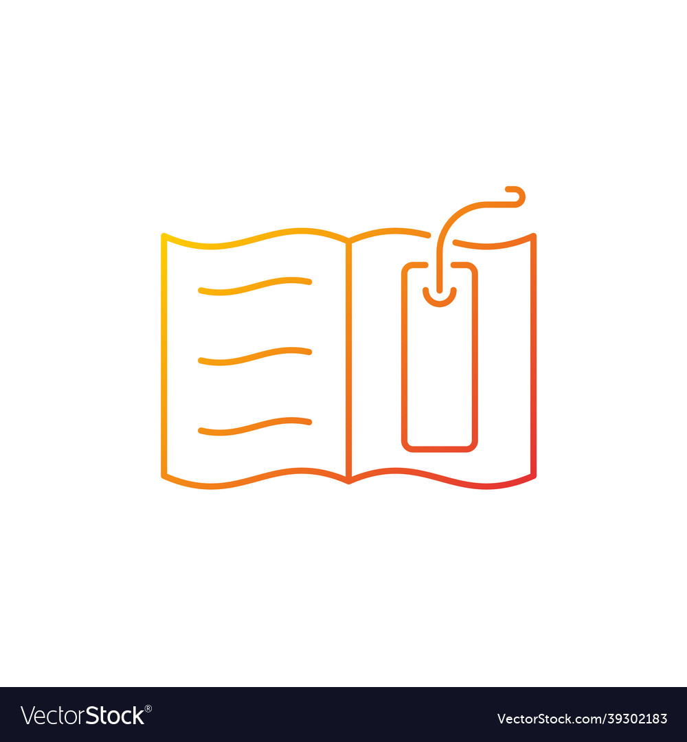 Bookmark gradient linear icon Royalty Free Vector Image