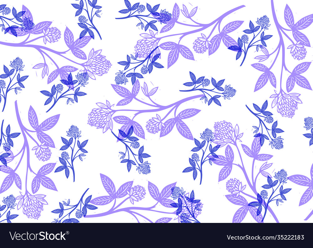 Clover flower pattern clover Royalty Free Vector Image