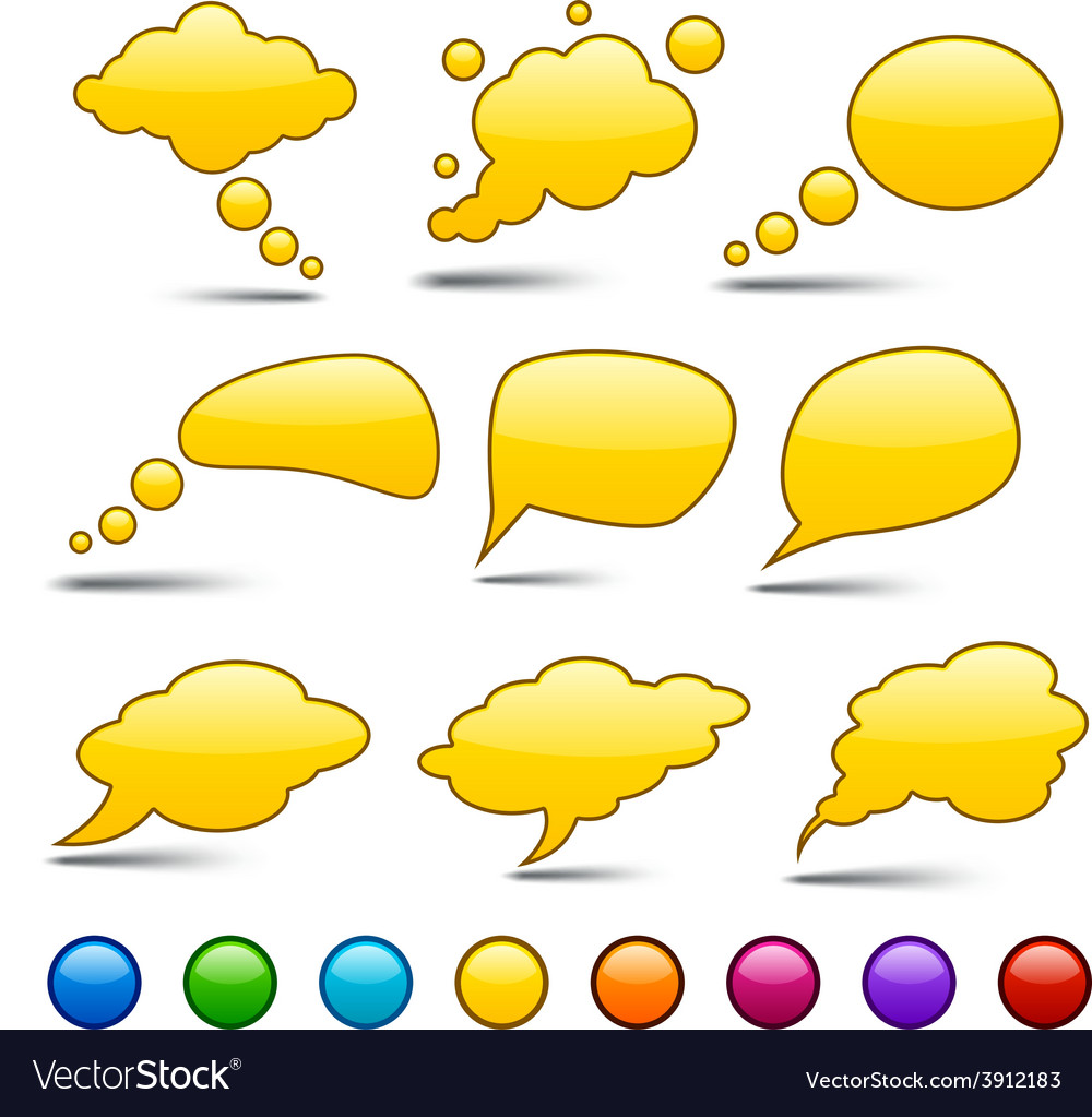 Color speech bubbles Royalty Free Vector Image
