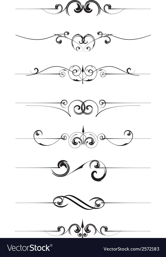 Decorative page rules Royalty Free Vector Image