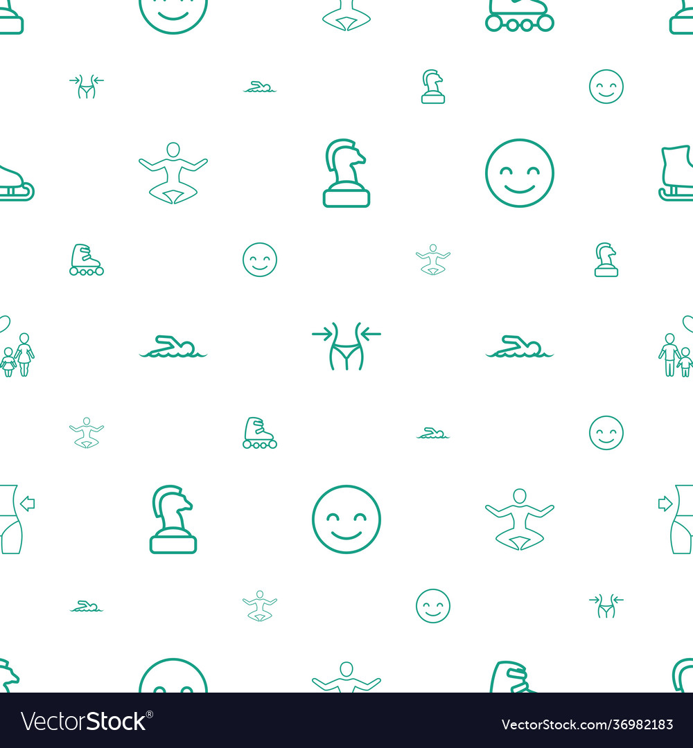 Figure icons pattern seamless white background Vector Image