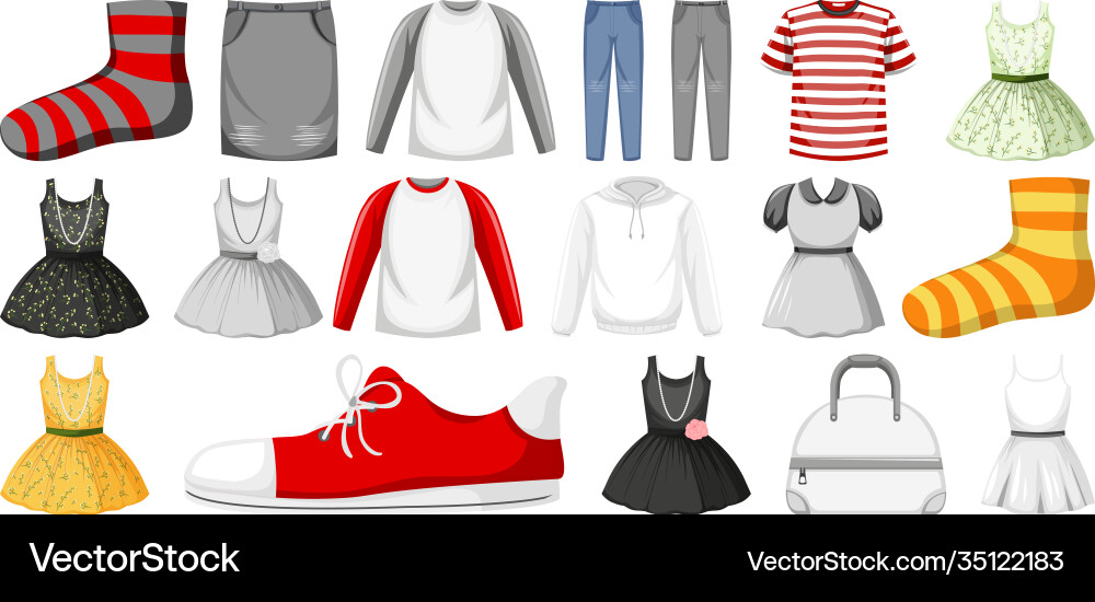 Set clothes mock up Royalty Free Vector Image - VectorStock