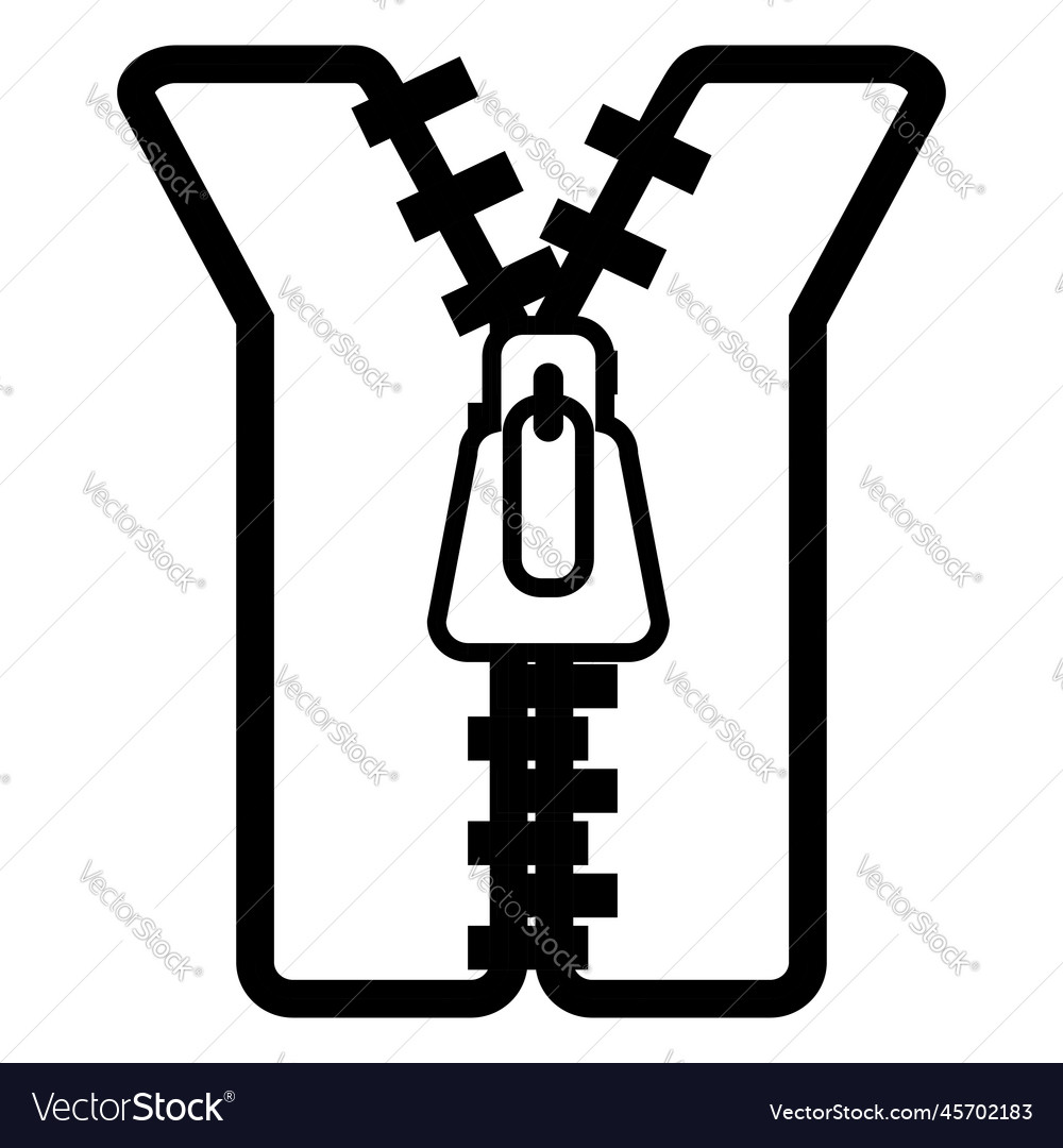 Simple icon zipper Royalty Free Vector Image - VectorStock