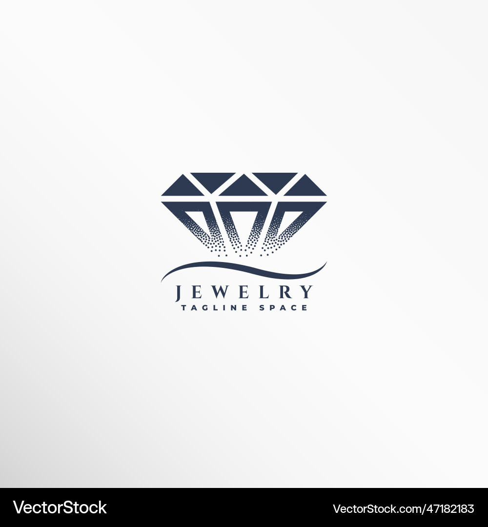 Stylish jewelry diamond logo concept design Vector Image