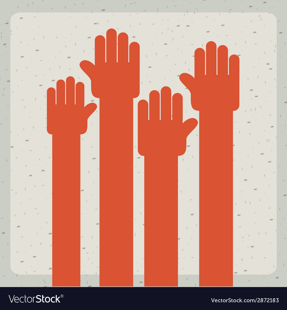 Teamwork design over beige background Royalty Free Vector