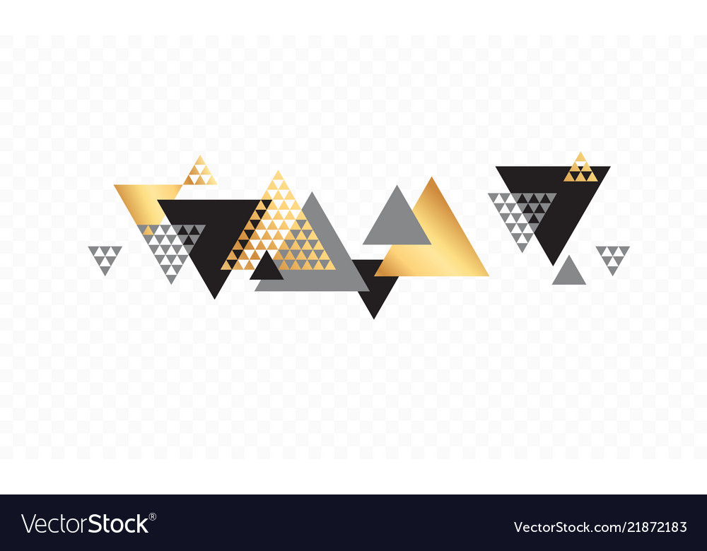 Triangle abstract golden background Royalty Free Vector