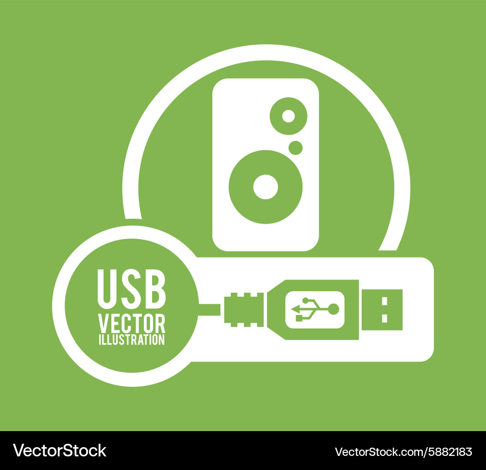 Usb digital design Royalty Free Vector Image - VectorStock