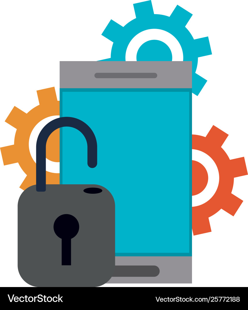 Business and smartphone technology symbols Vector Image