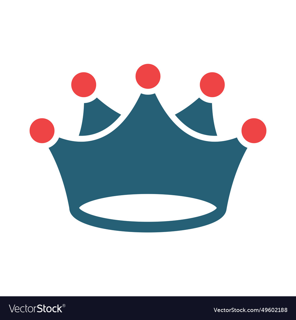 Crown glyph two color icons for personal Vector Image