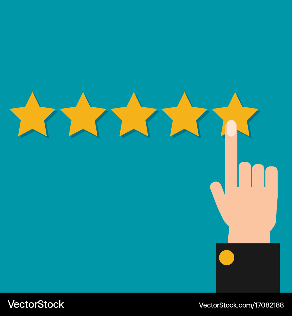 Customer review concepts in flat style - male Vector Image