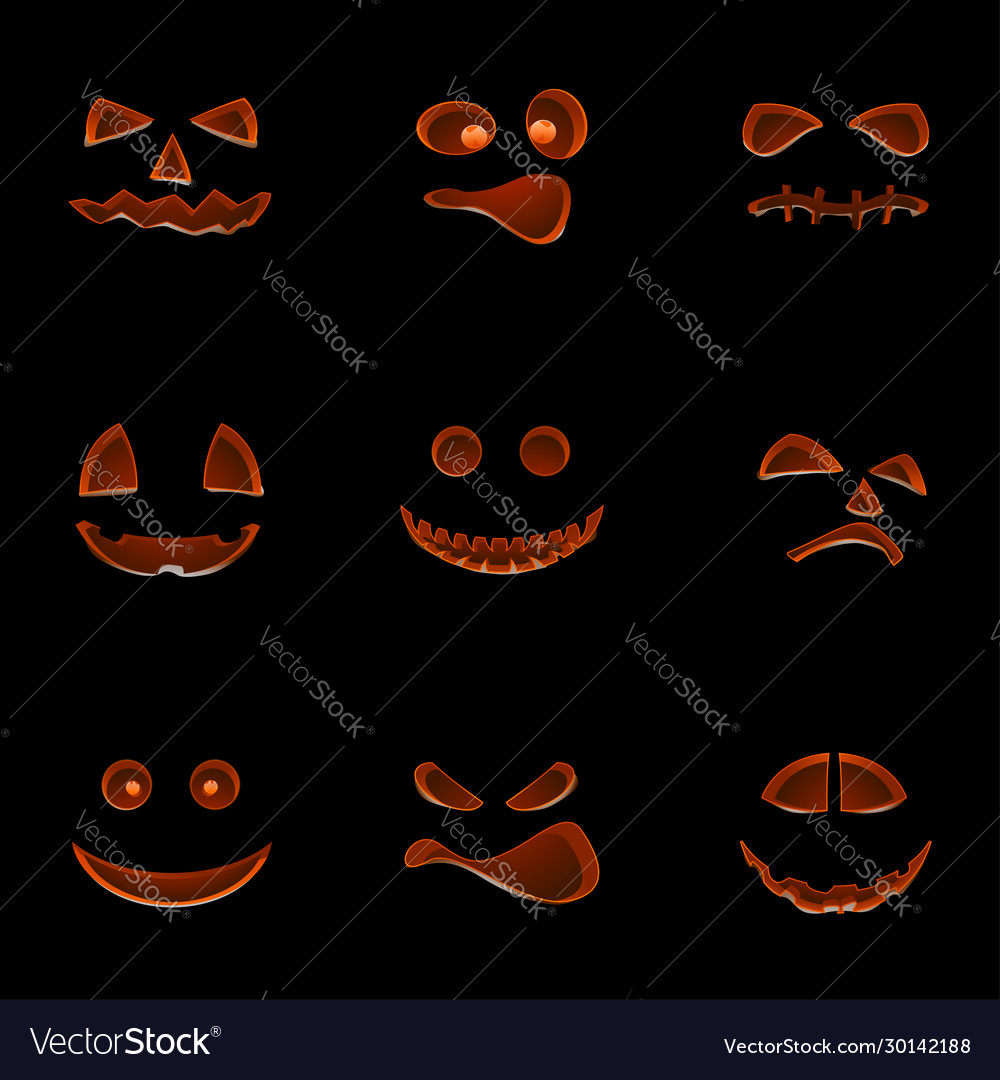 Halloween back set2 Royalty Free Vector Image - VectorStock