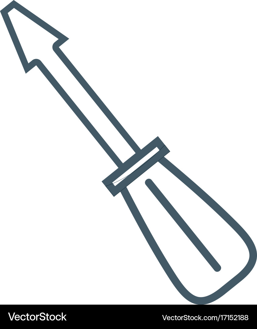 Line screwdriver equipment to industrial service Vector Image