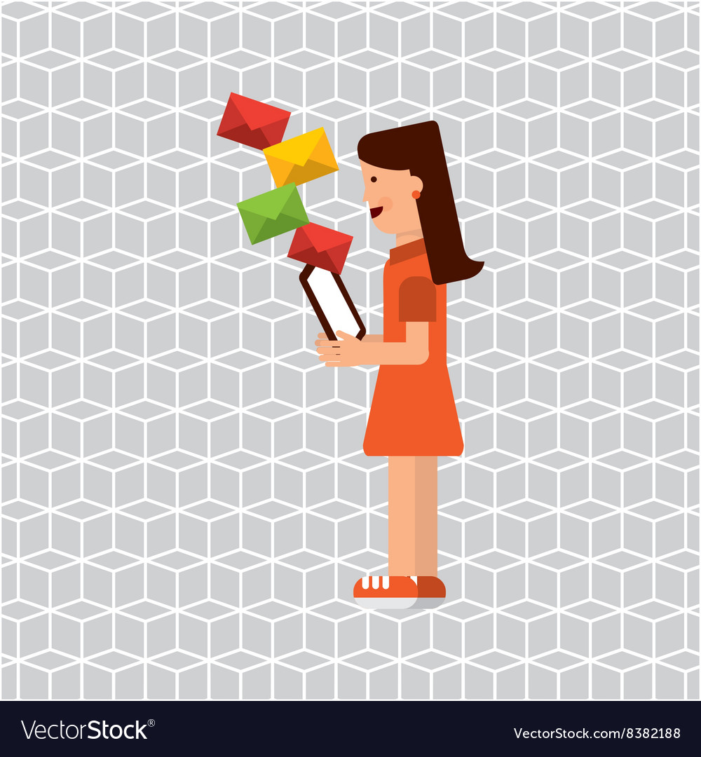 Mail concept design Royalty Free Vector Image - VectorStock