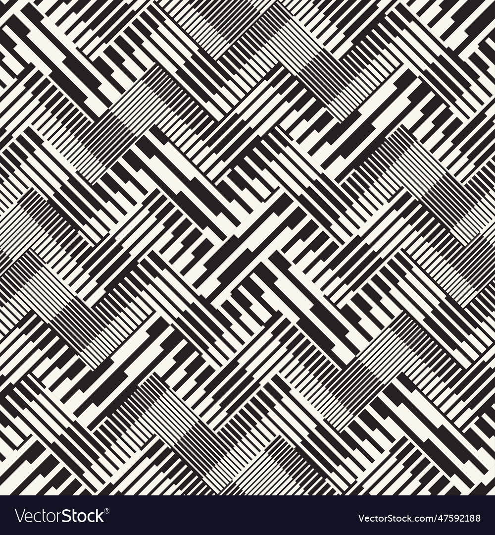 Monochrome Moire Effect Textured Chevron Pattern Vector Image