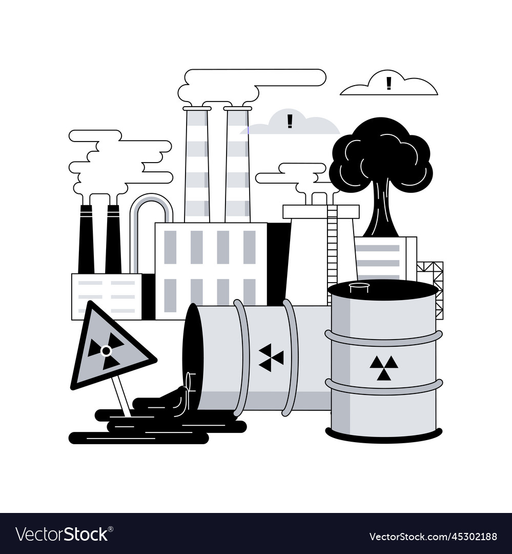 Technological disasters abstract concept Vector Image