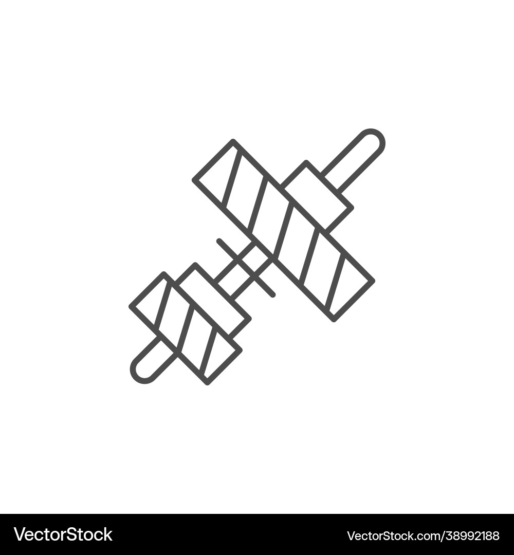 Transmission or gearbox line outline icon Vector Image