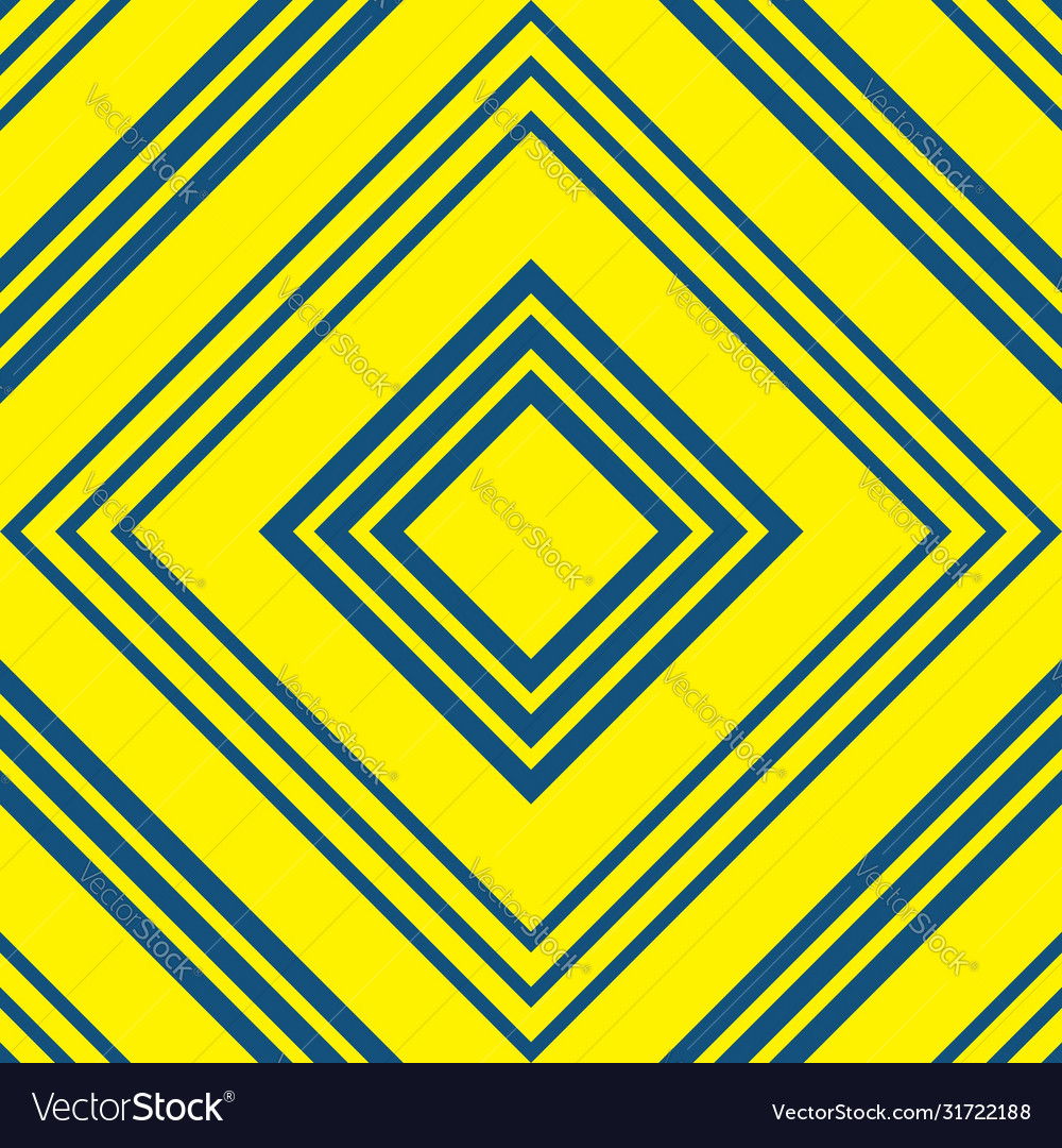Yellow argyle diagonal stripes seamless pattern Vector Image