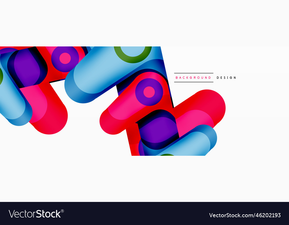 Abstract geometric shapes background color shapes Vector Image