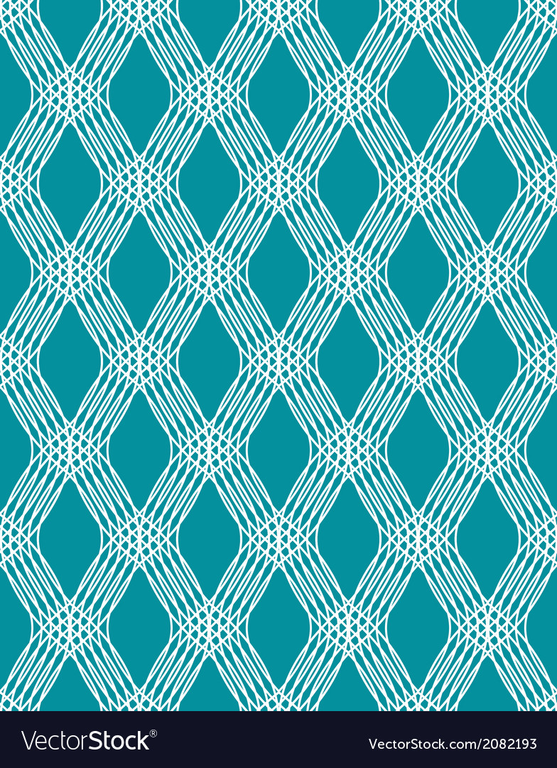 Abstract white line seamless pattern on blue Vector Image