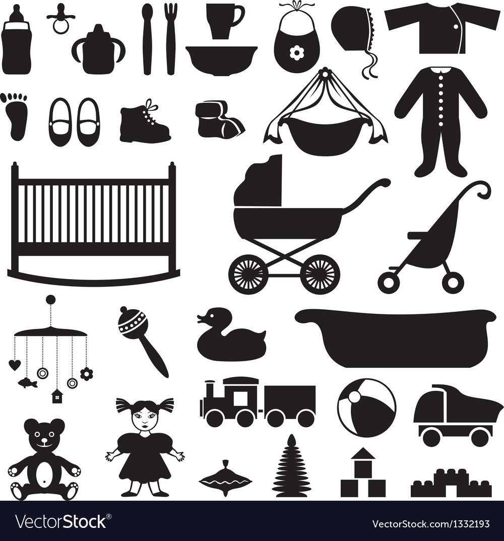 Baby set Royalty Free Vector Image - VectorStock