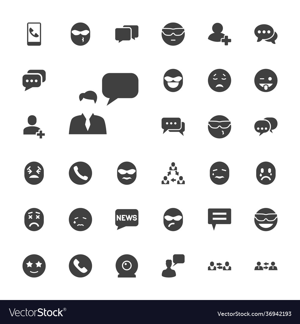 Chat icons Royalty Free Vector Image - VectorStock