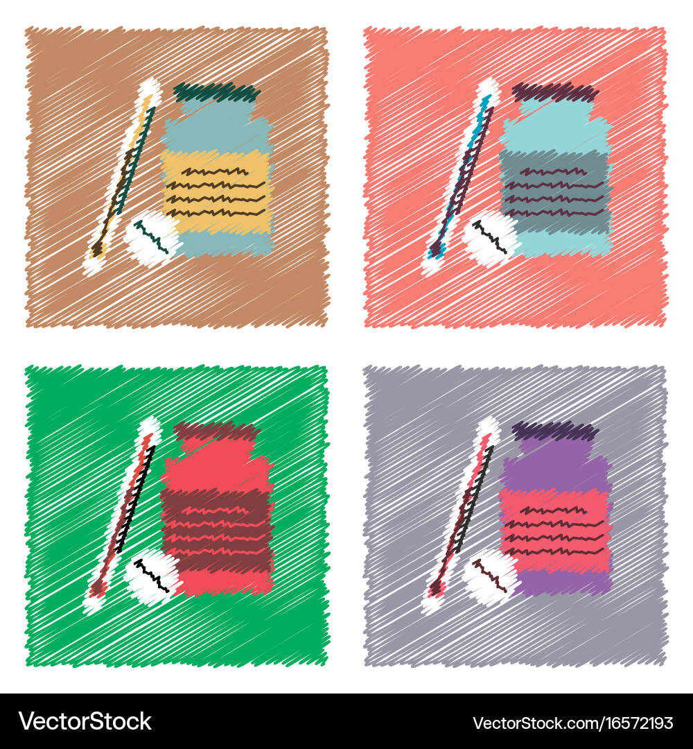 Collection of flat shading style icons Royalty Free Vector