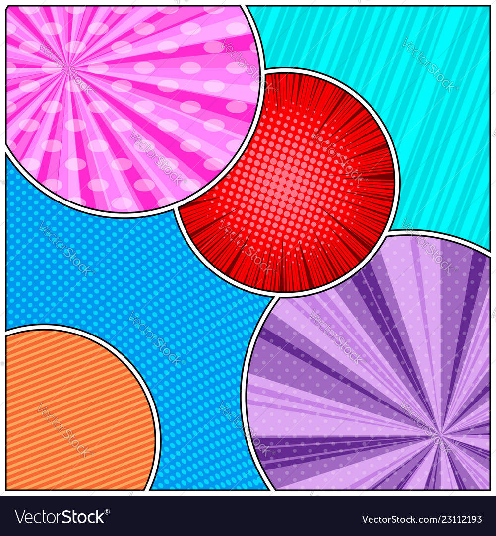 Comic book page composition Royalty Free Vector Image