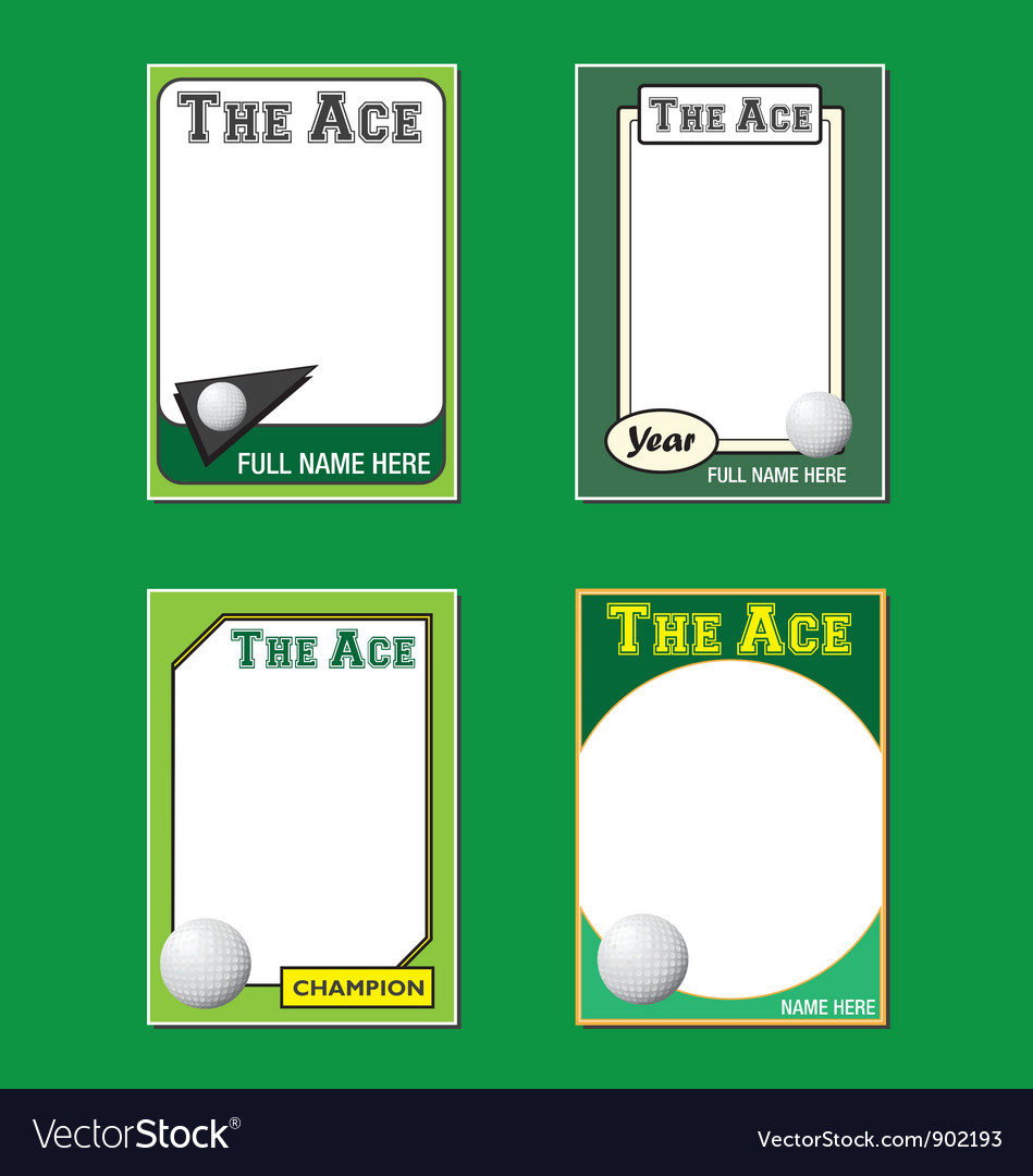 Golf cards Royalty Free Vector Image - VectorStock