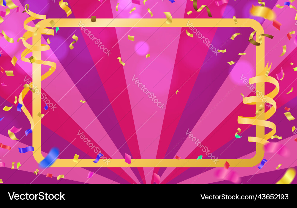 Happy birthday abstract background with shining Vector Image