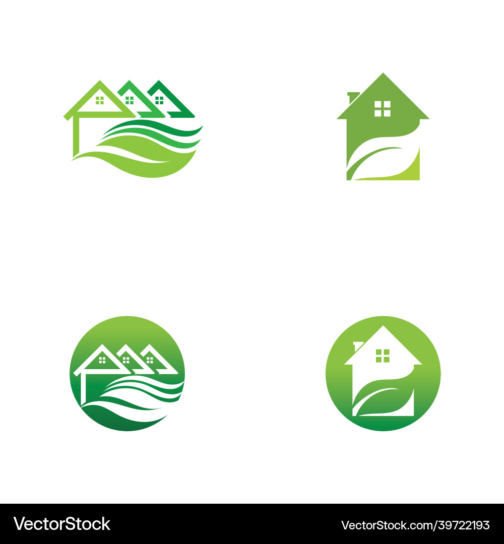 House nature with leaf cabin village home Vector Image