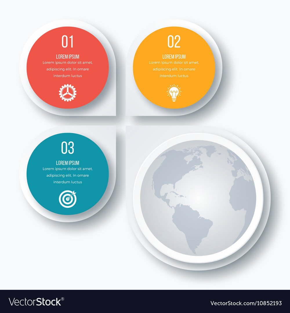 Infographics three options Royalty Free Vector Image