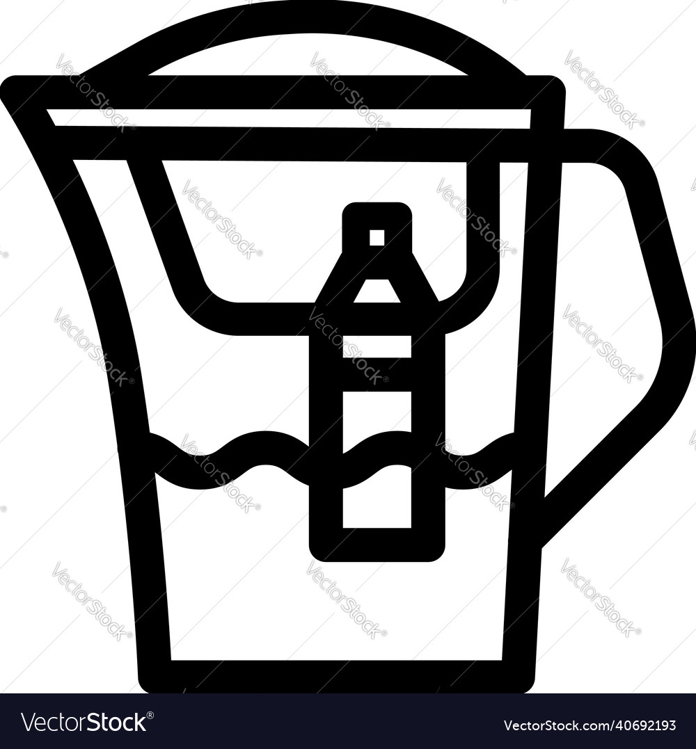 Outline water filter jug icon Royalty Free Vector Image Outline water filter jug icon Royalty Free Vector Image
