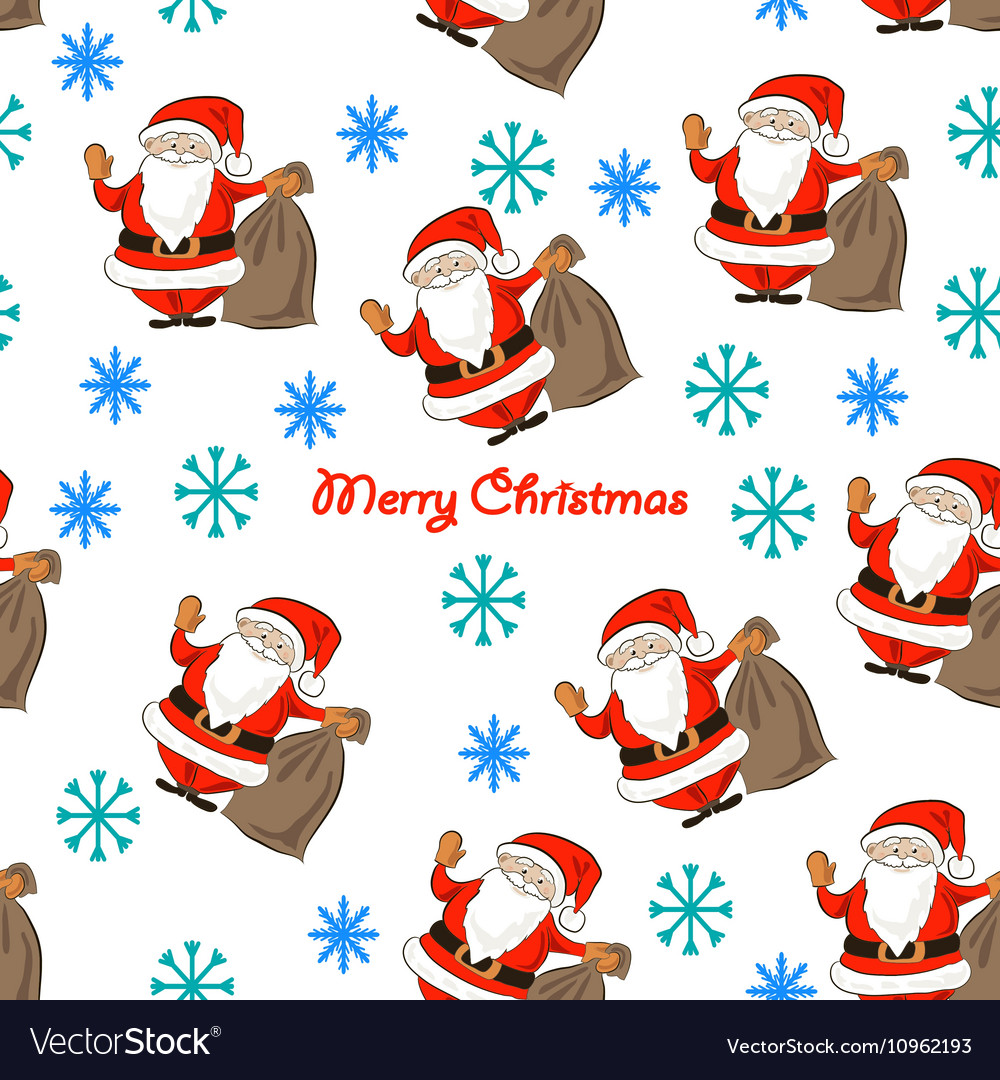 Pattern with santa Royalty Free Vector Image - VectorStock