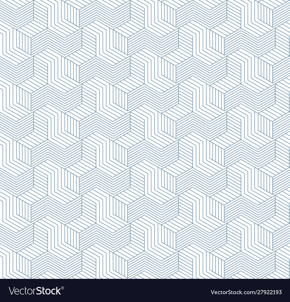 Seamless linear pattern in blue color Royalty Free Vector