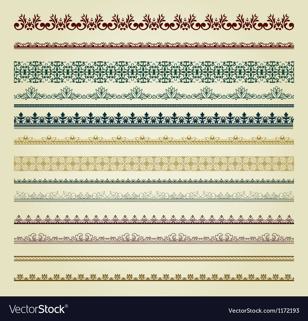 Set borders Royalty Free Vector Image - VectorStock