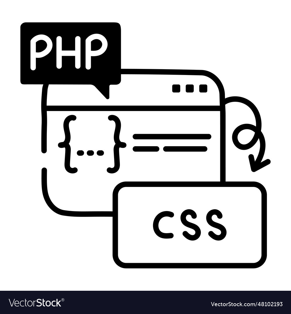 Site coding Royalty Free Vector Image - VectorStock