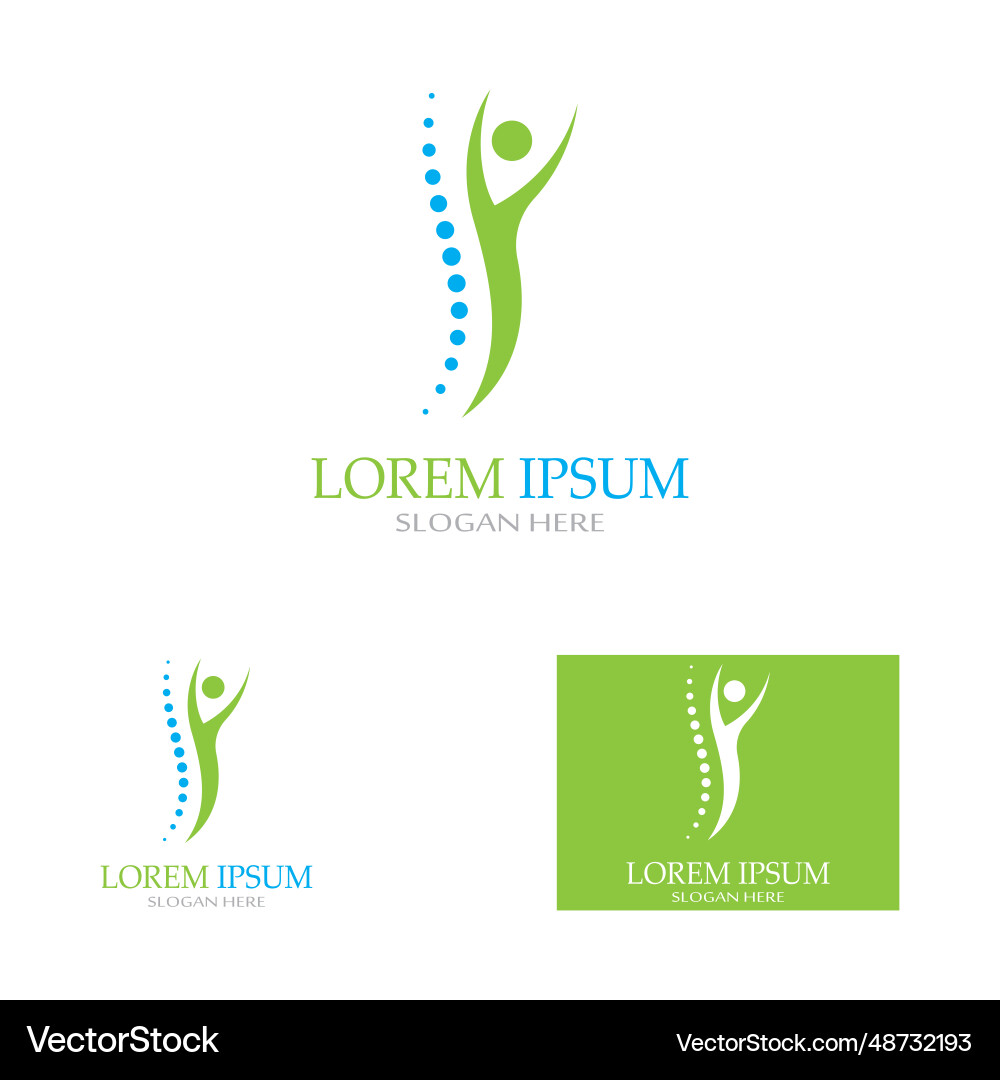 Spinal diagnostics spine care and health Vector Image