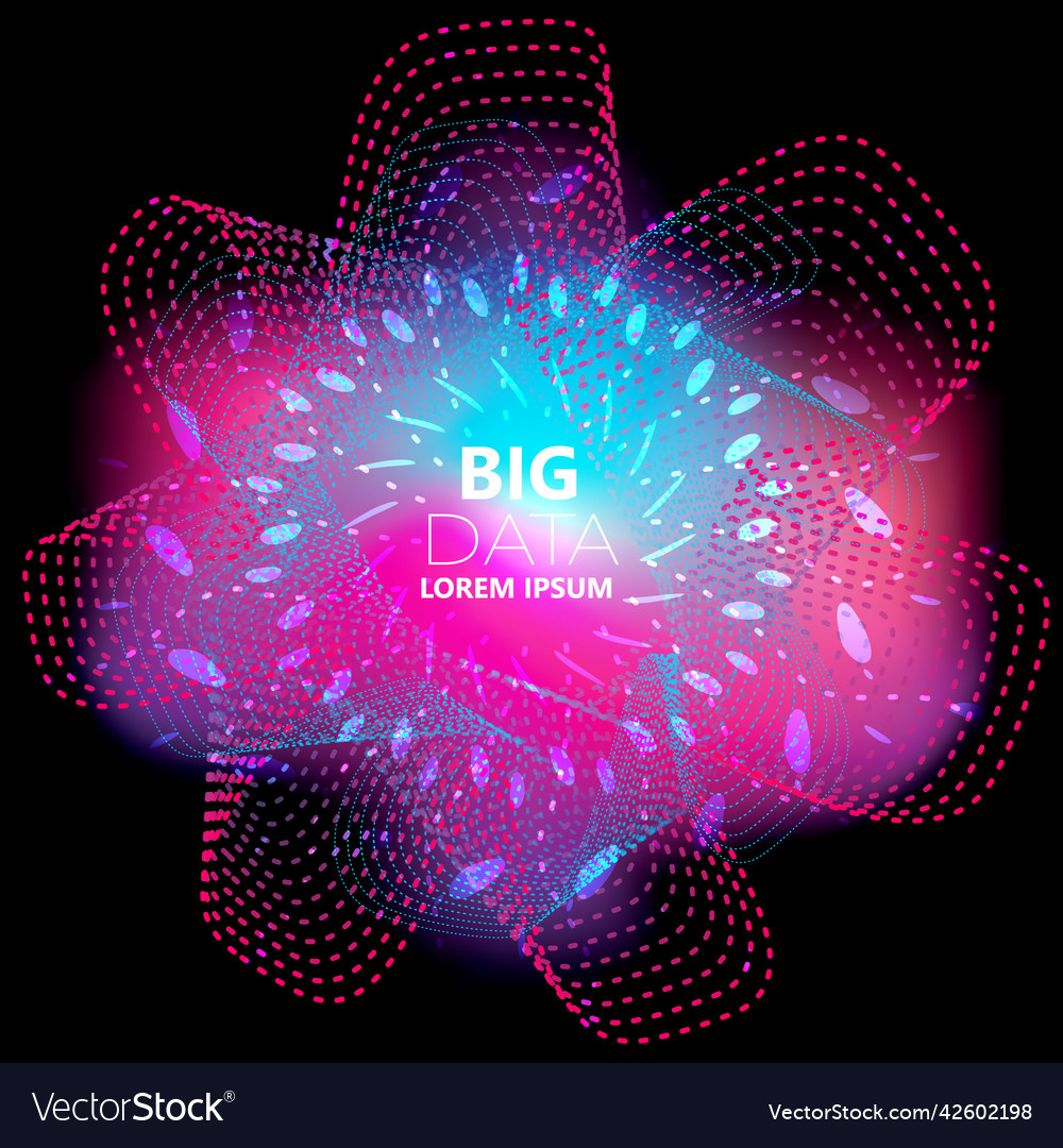 Abstract square technology big data background Vector Image